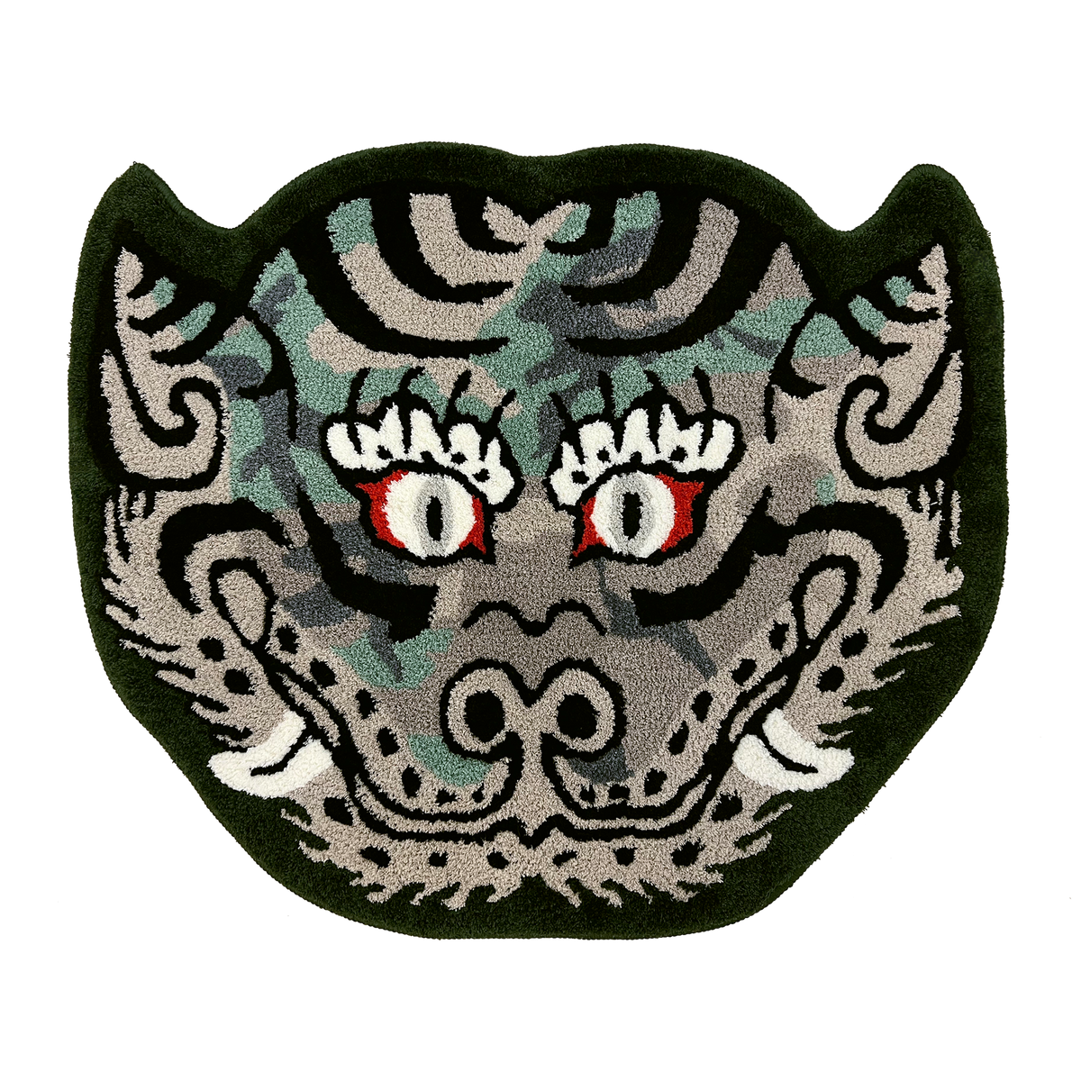 Camo Tiger Head Door Rug